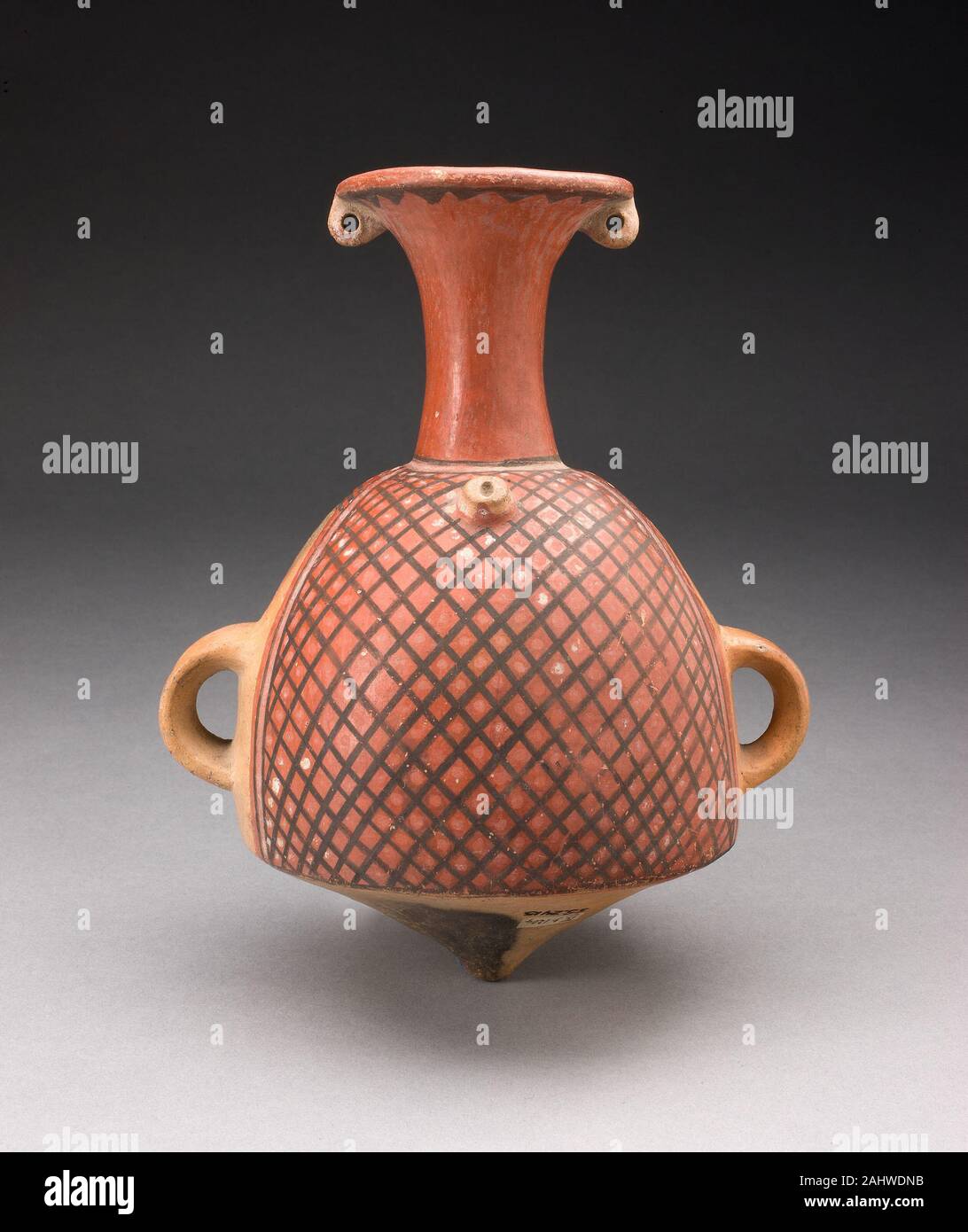 Inca. Vessel (Aryballos) with Textile Pattern and Spout Modeled as a ...