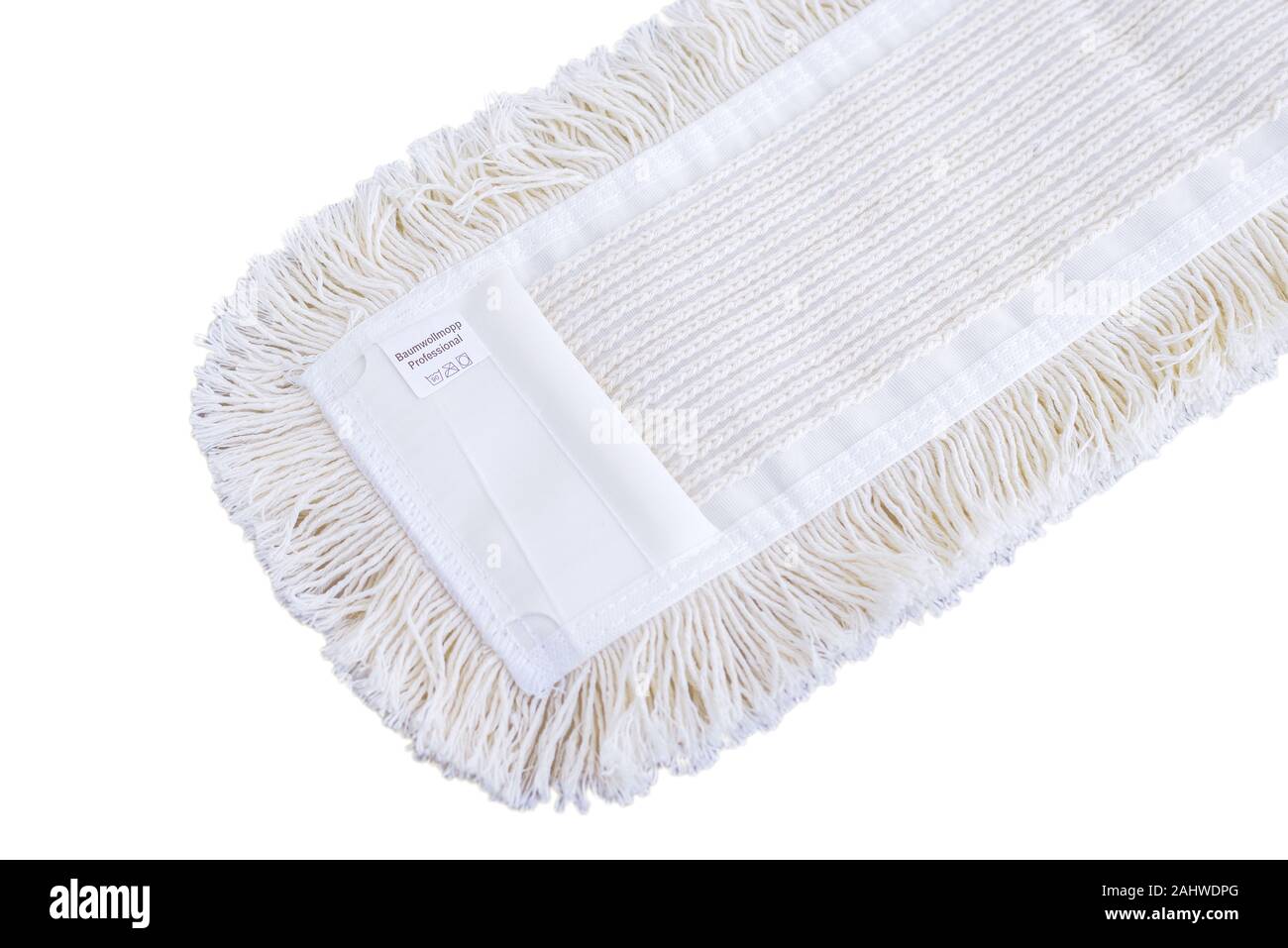 White fiber mop for cleaning floor isolated on white background Stock ...