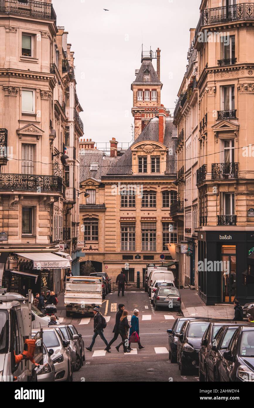 Historic architecture and street scene in Paris, France Stock Photo - Alamy