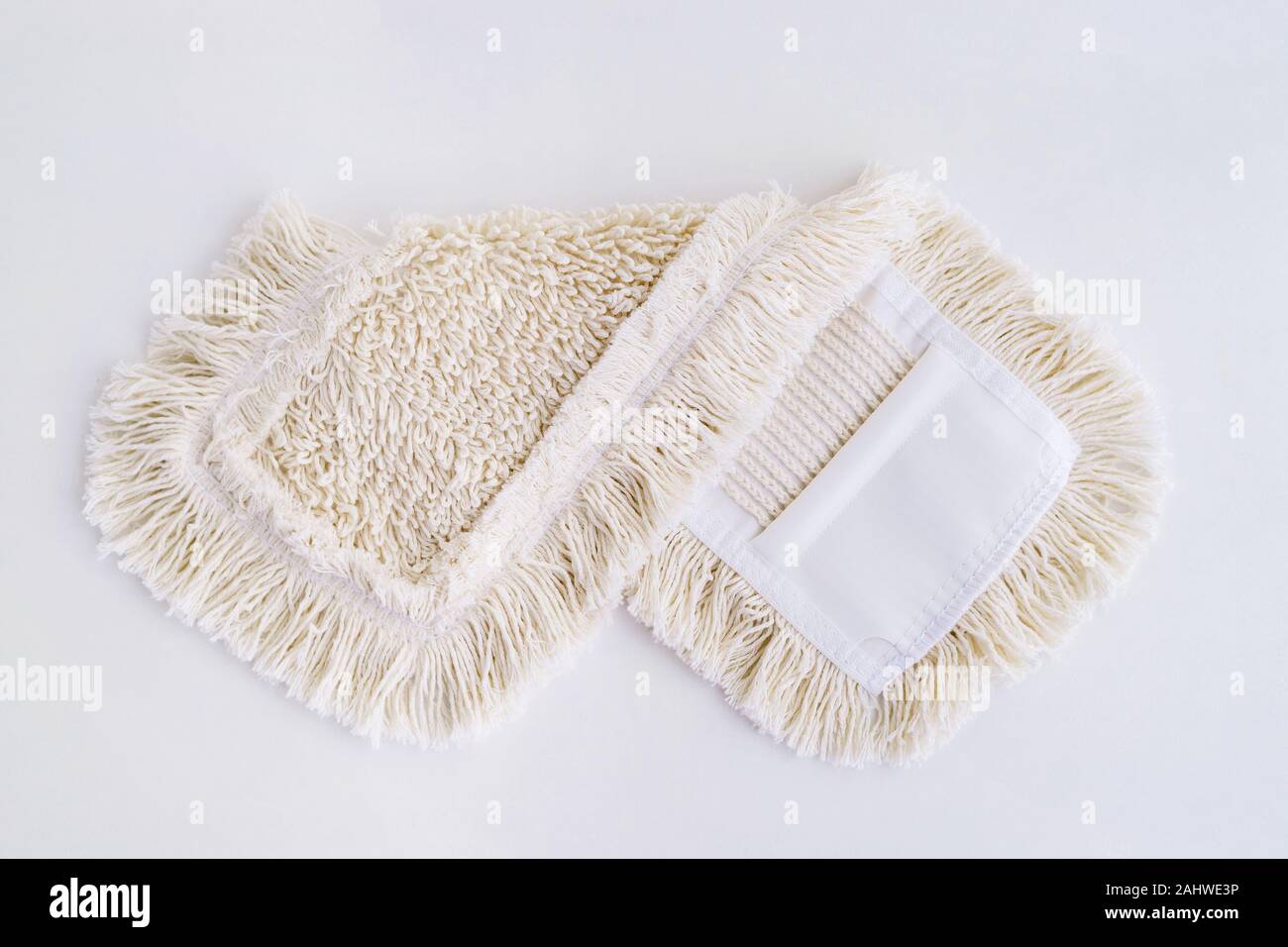 White fiber mop for cleaning floor isolated on white background Stock ...