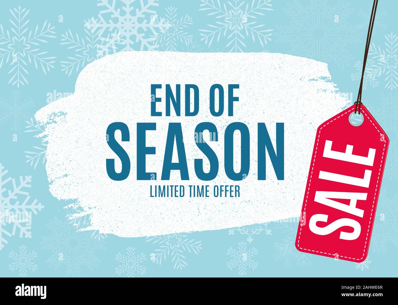 End of Winter Sale Background, Discount Coupon Template. Vector ...