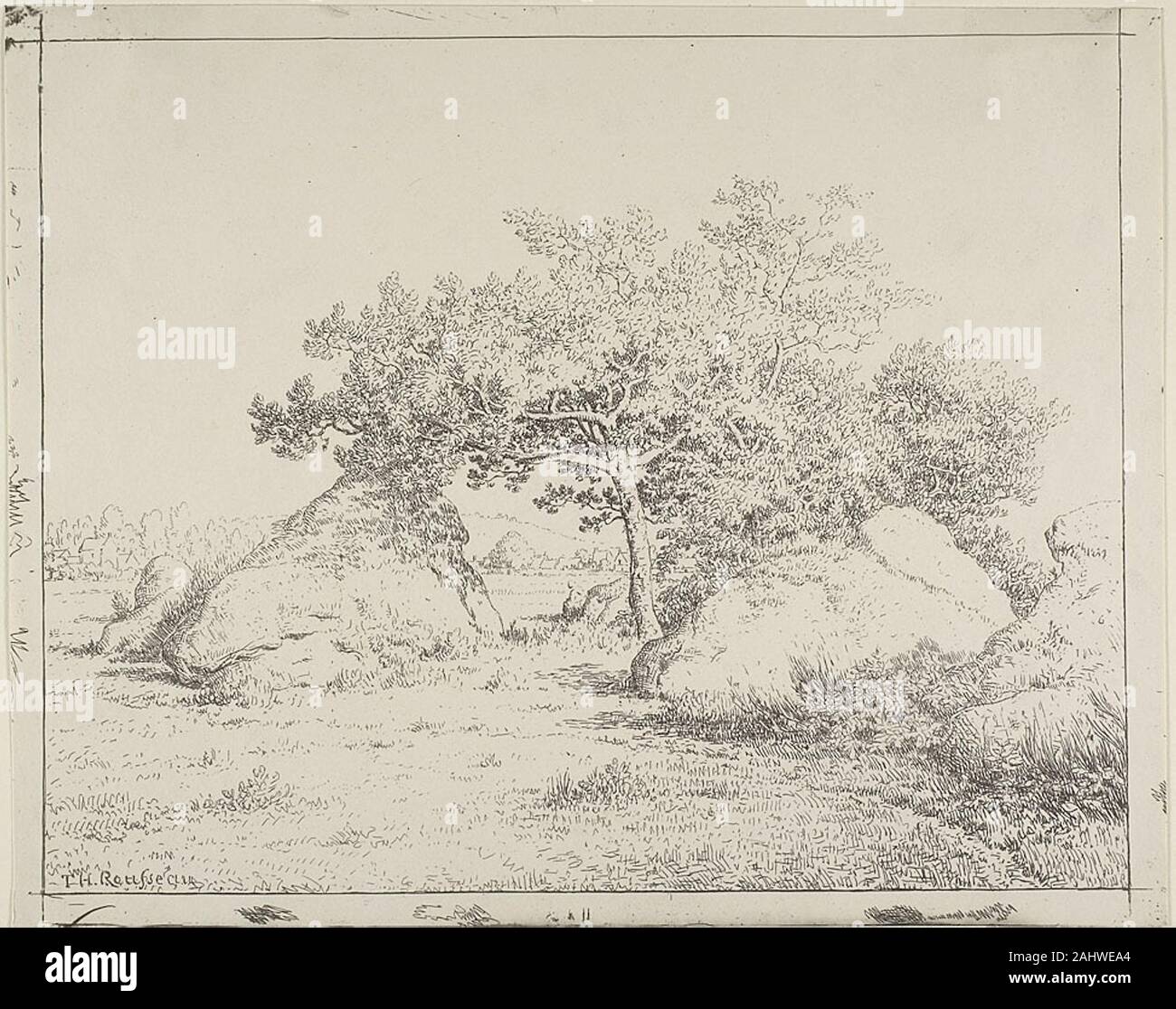 Théodore Rousseau. Cherry Tree at Plante à Biau. 1862. France. Cliché ...