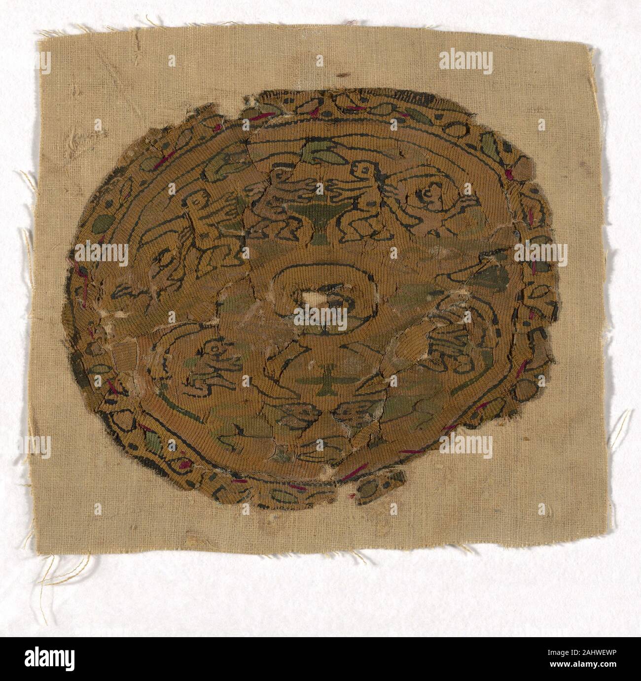 Coptic. Roundel. 501 AD–800 AD. Egypt. Linen and wool, tapestry weave ...