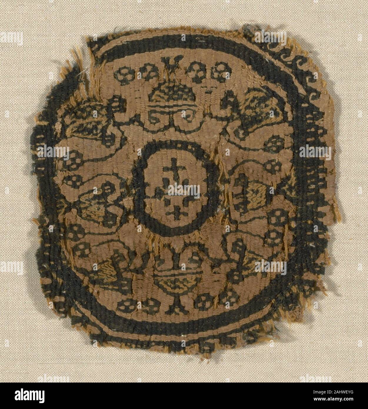 Coptic. Roundel. 801 AD–900 AD. Egypt. Linen, tapestry weave Stock ...
