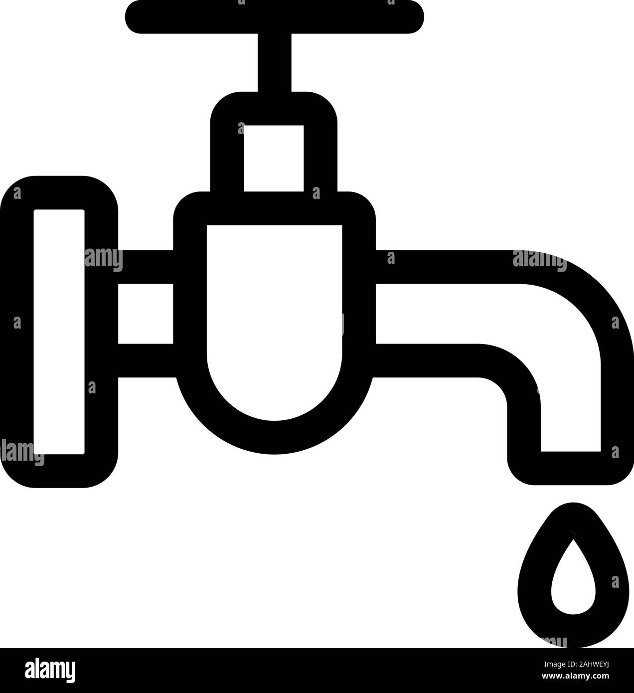 leaking the tap icon vector. Isolated contour symbol illustration Stock ...