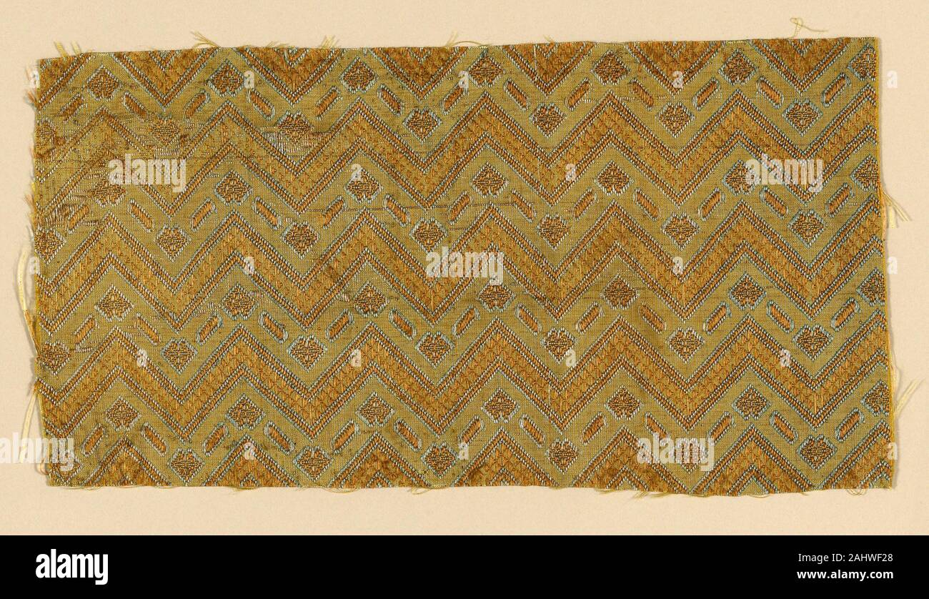 Fragment. 1625–1675. Italy. Silk, plain weave with self-patterning ...