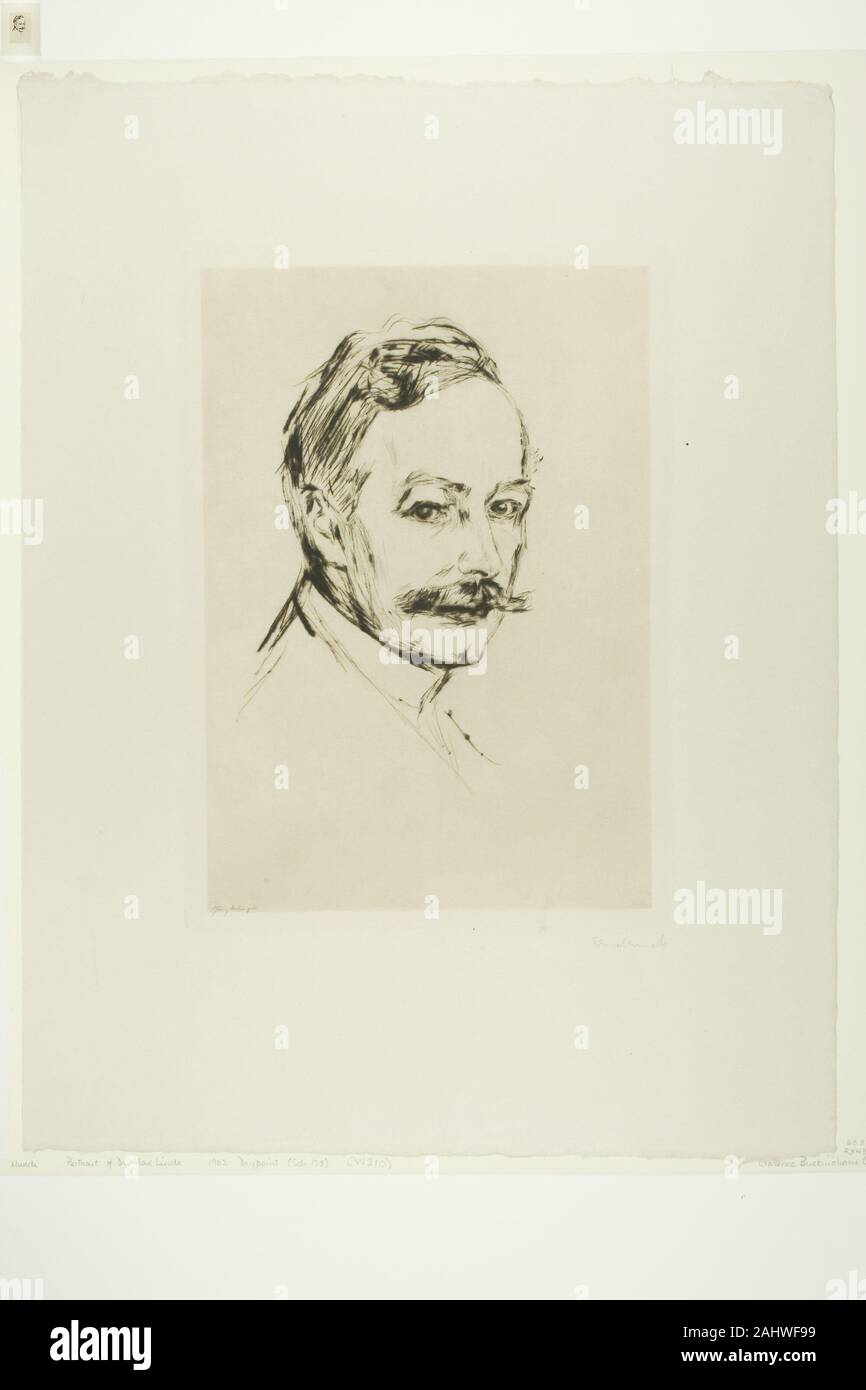 Edvard Munch. Dr. Max Linde. 1902. Norway. Drypoint on buff wove paper ...