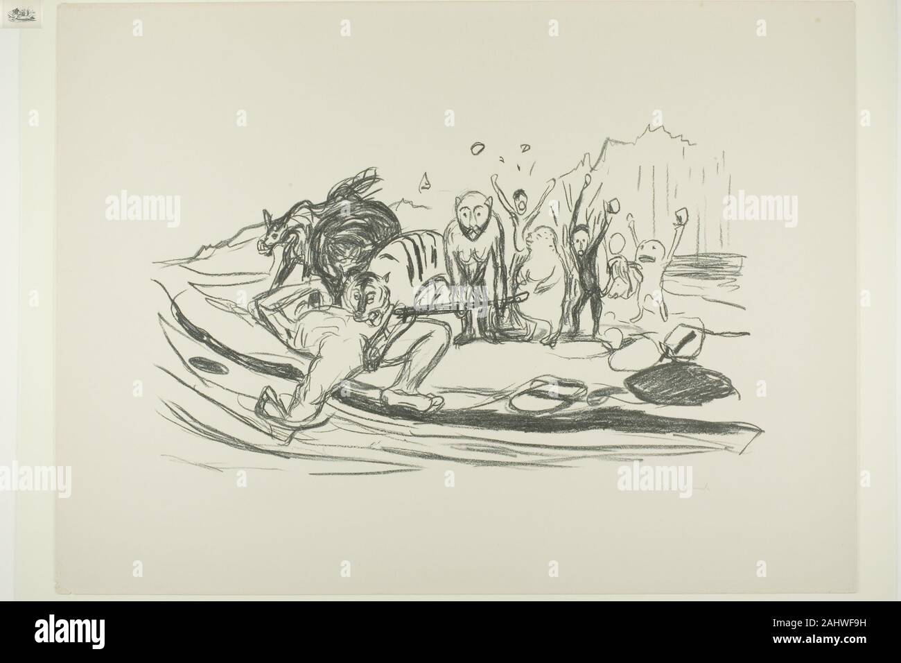 Edvard Munch. Alpha's Death. 1908–1909. Norway. Lithograph on paper ...