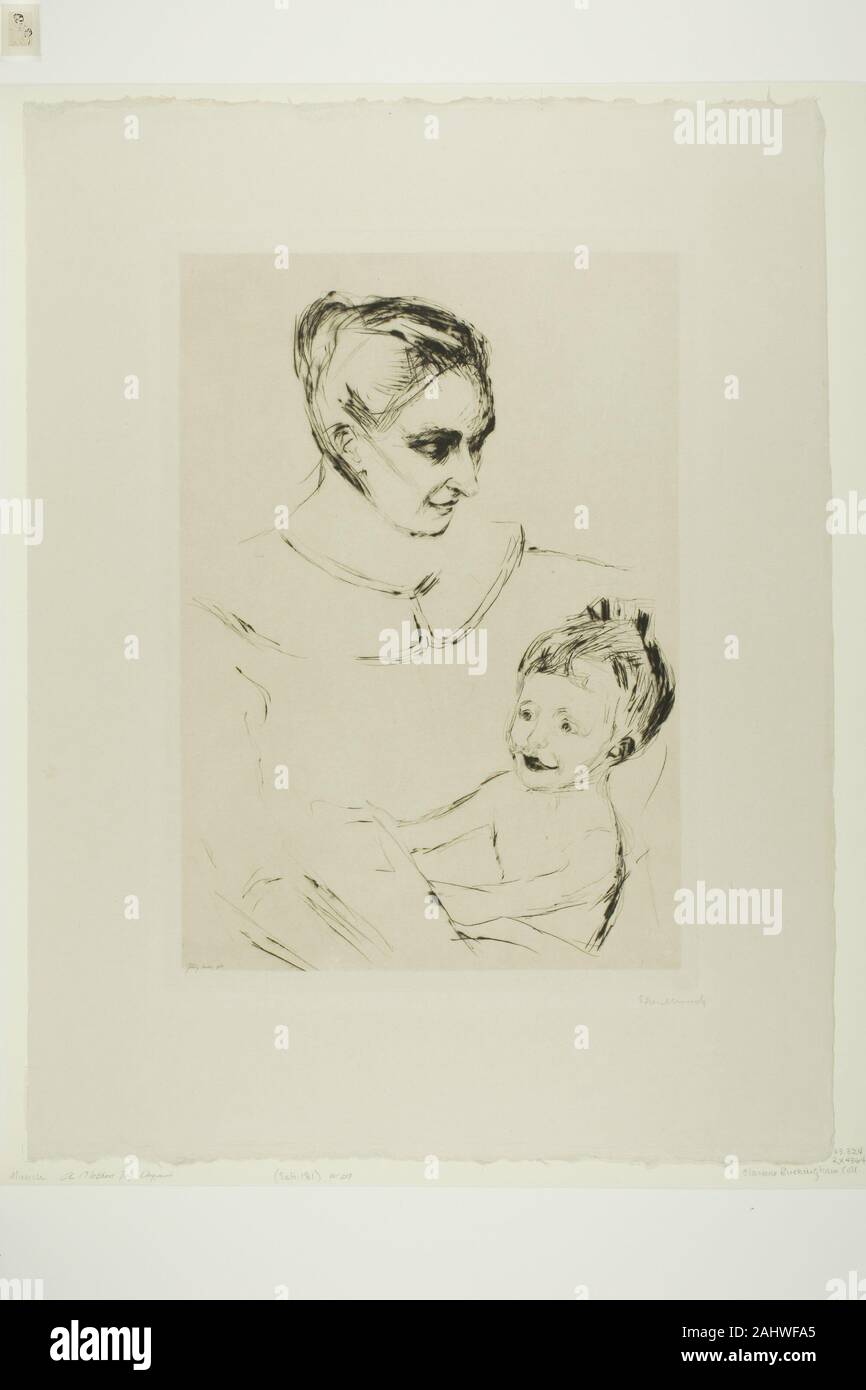 Edvard Munch. A Mother's Joy. 1902. Norway. Drypoint on buff wove paper ...