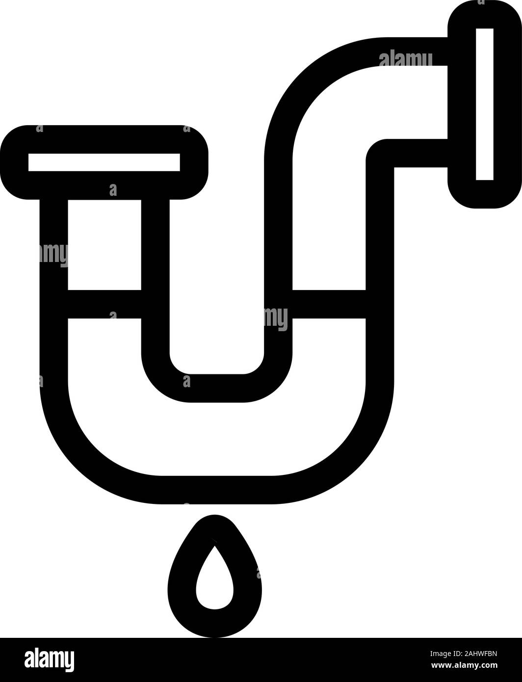 pipe icon vector. Isolated contour symbol illustration Stock Vector ...