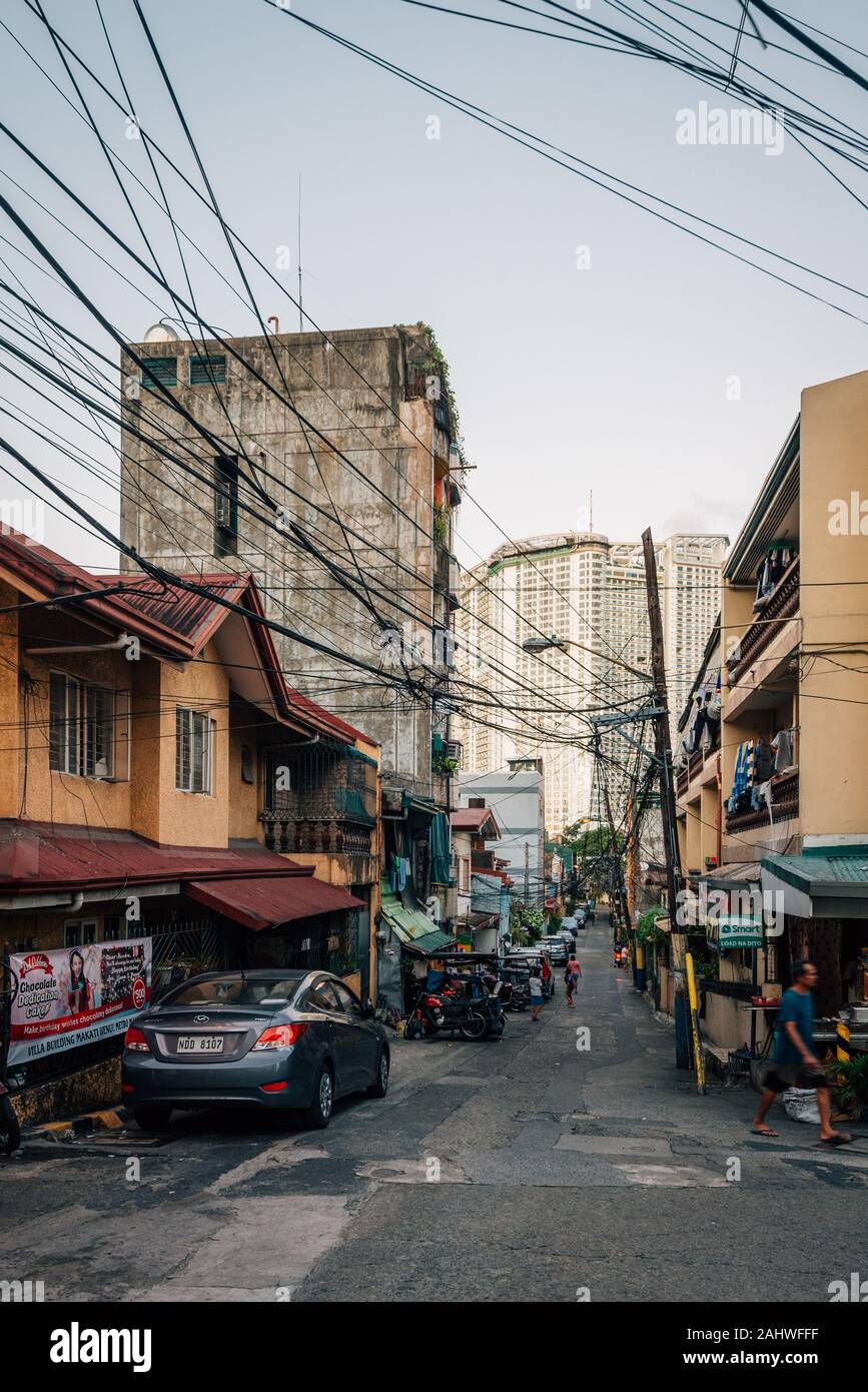Street scene in Poblacion, Makati, in Manila, The Philippines Stock ...