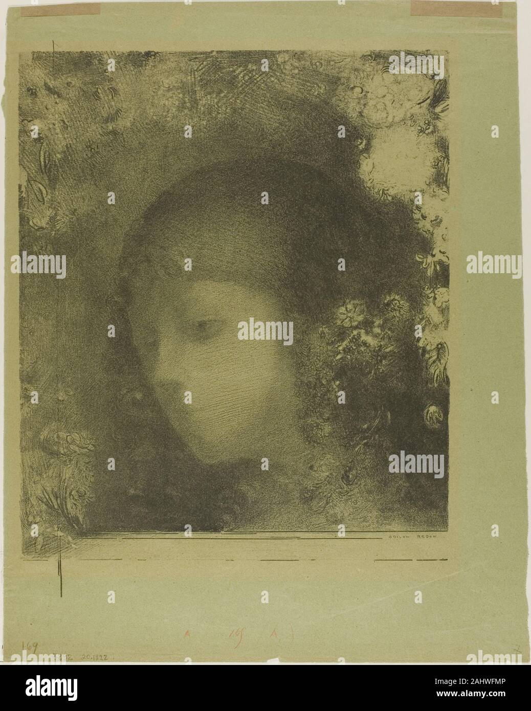 Odilon Redon. Child's Head With Flowers. 1897. France. Lithograph in ...