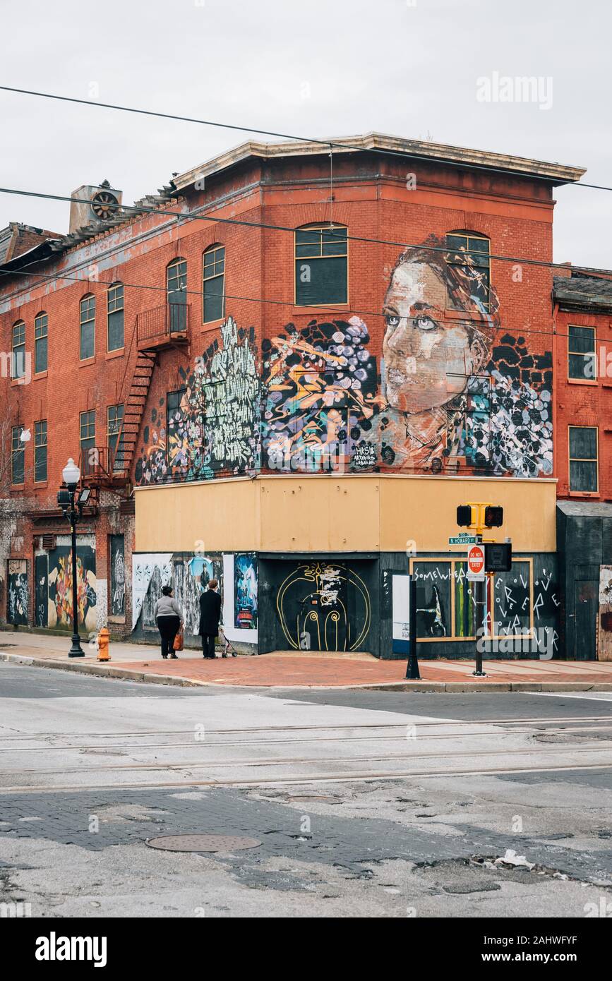 Mural in downtown Baltimore, Maryland Stock Photo - Alamy