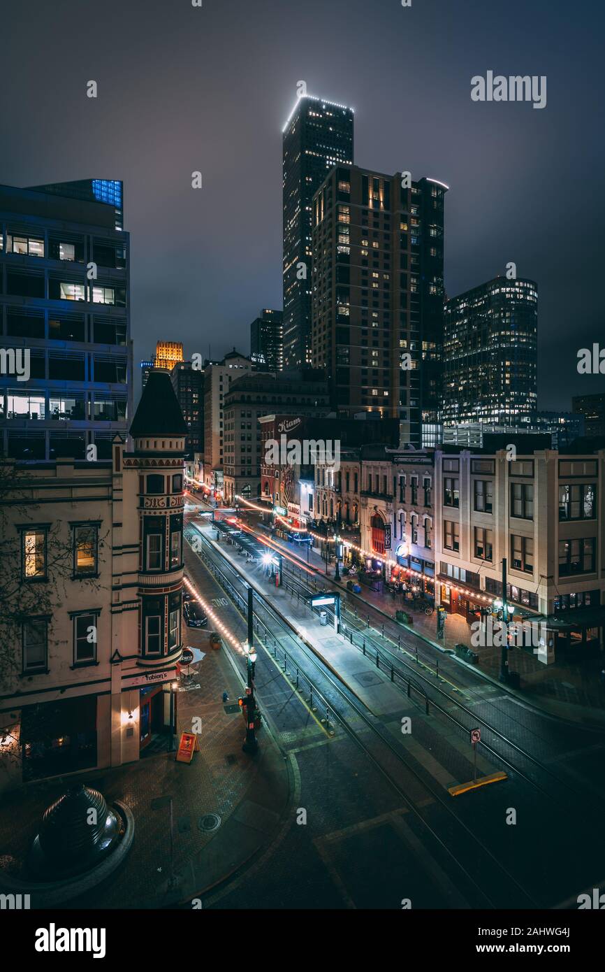 Houston Downtown Streets At Night Austin At Night The Streets Of