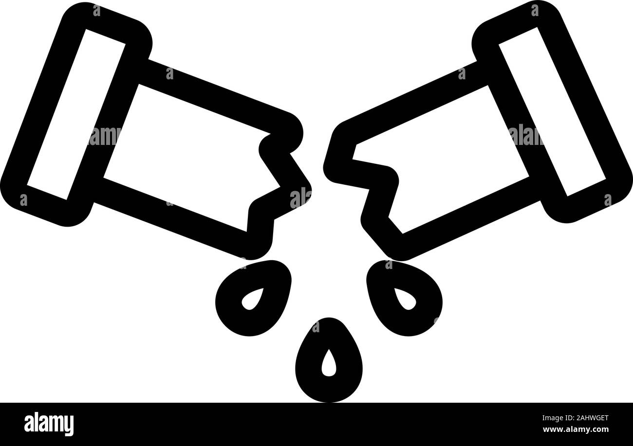 breakout pipe icon vector. Isolated contour symbol illustration Stock ...