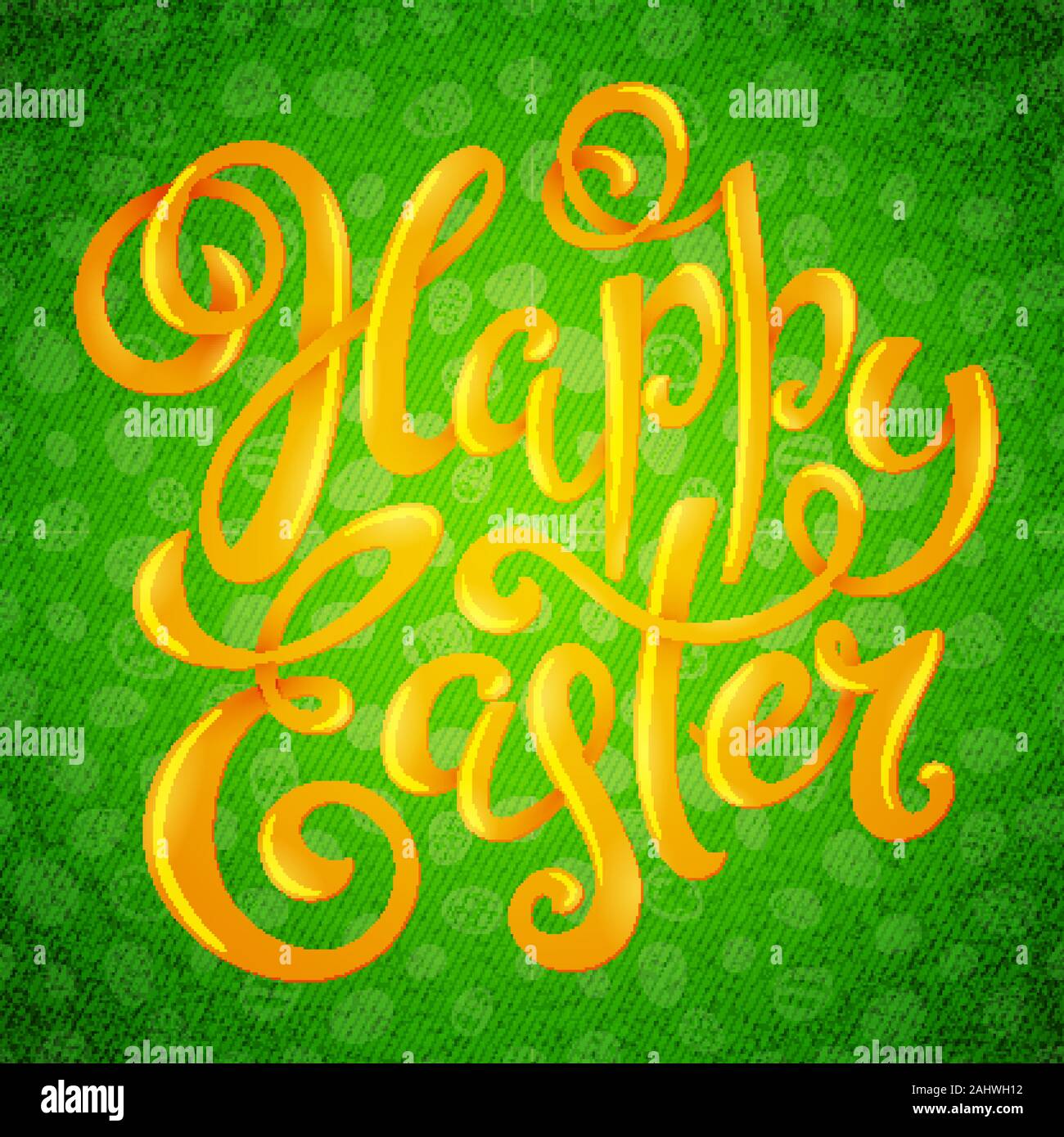 Happy Easter poster with hand drawn lettering, vector illustration ...