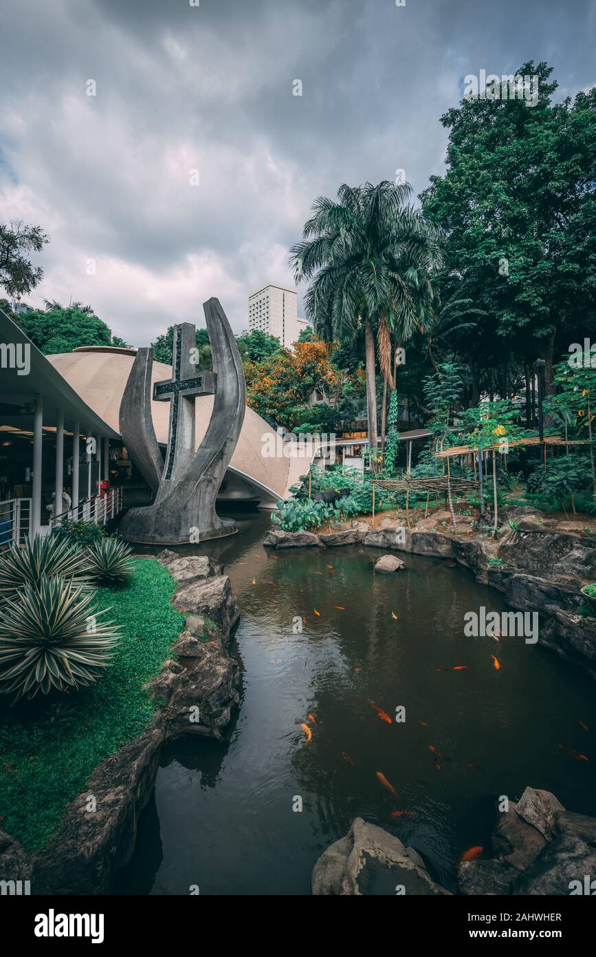 Fish Pond at Greenbelt in Makati, Metro Manila, The Philippines Stock ...