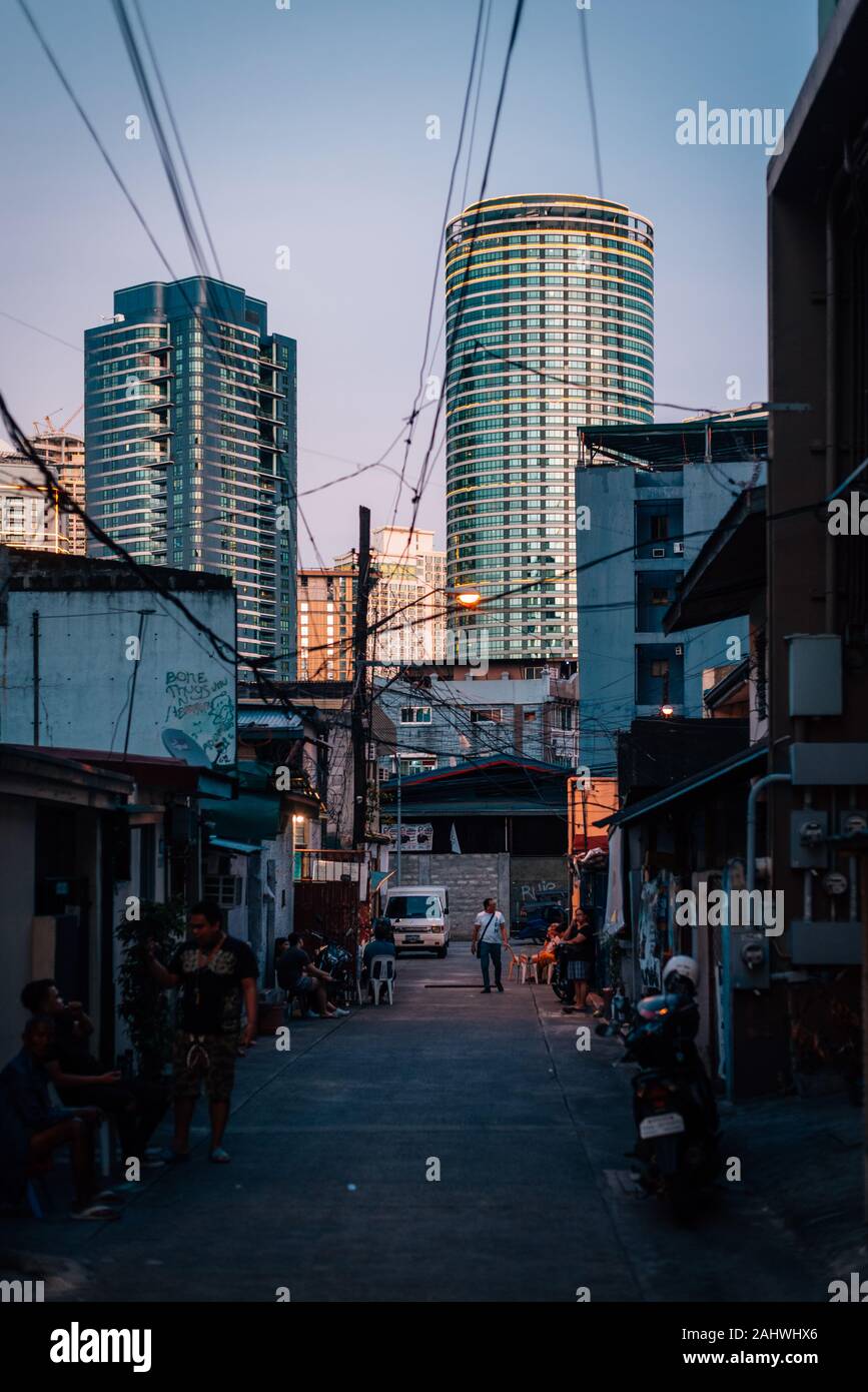 A street in Poblacion, Makati, in Metro Manila, Philippines Stock Photo ...