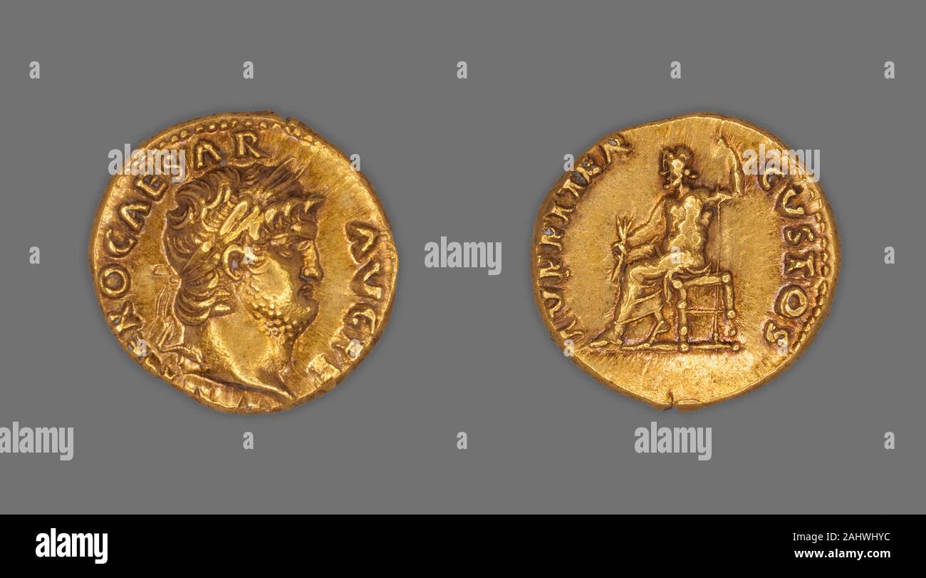 Ancient Roman. Aureus (Coin) Portraying Emperor Nero. 67 AD–68 AD. Rome ...