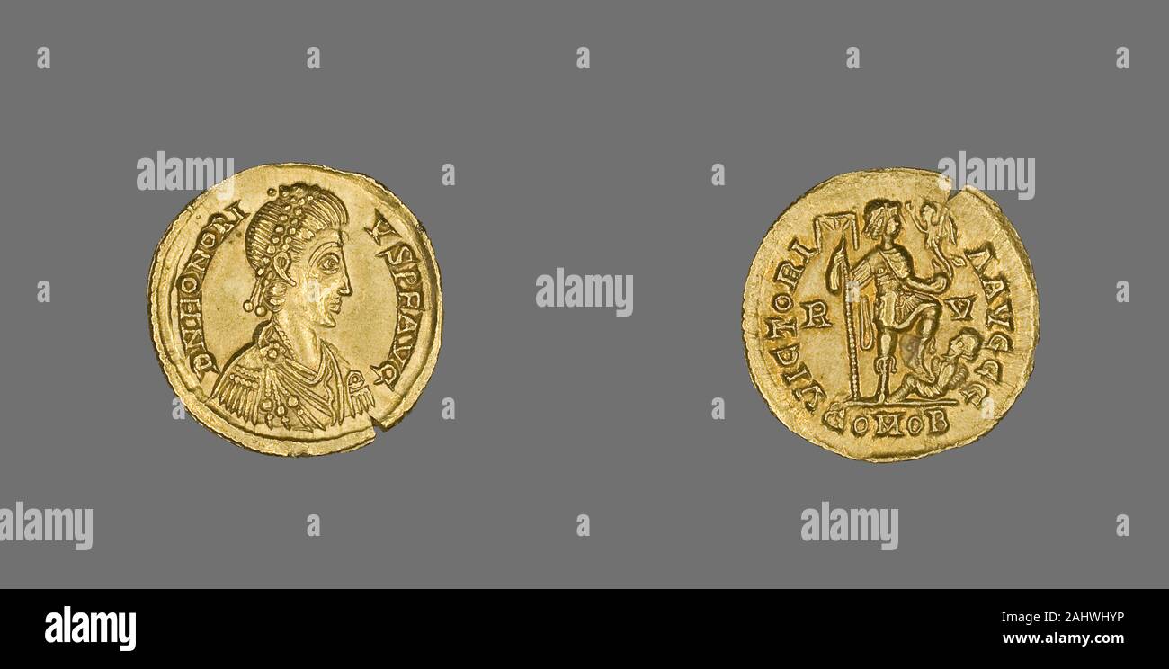 Byzantine. Solidus (Coin) of Honorius. 405 AD. Ravenna. Gold Obverse ...