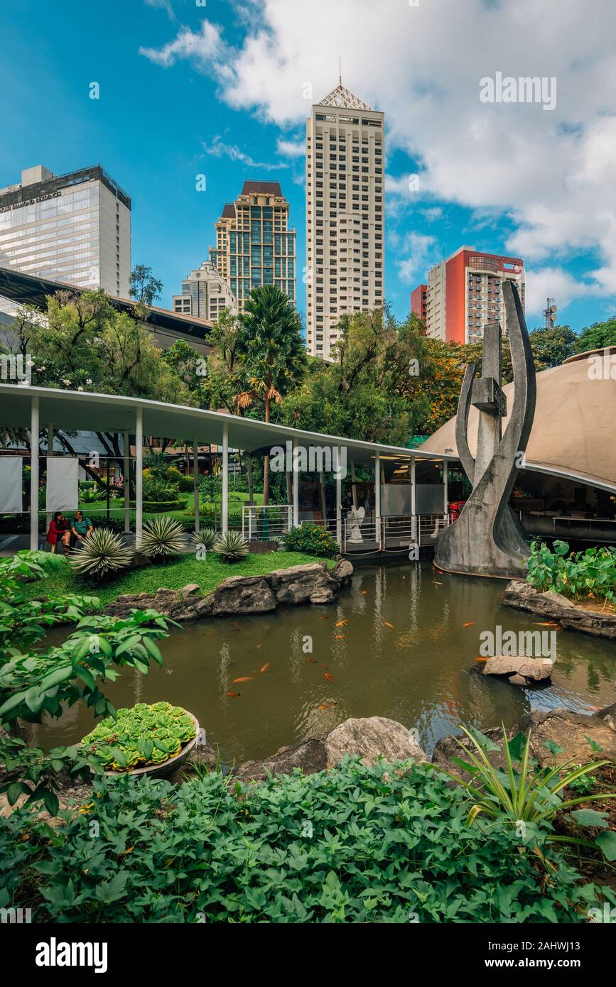 Fish Pond at Greenbelt in Makati, Metro Manila, The Philippines Stock ...