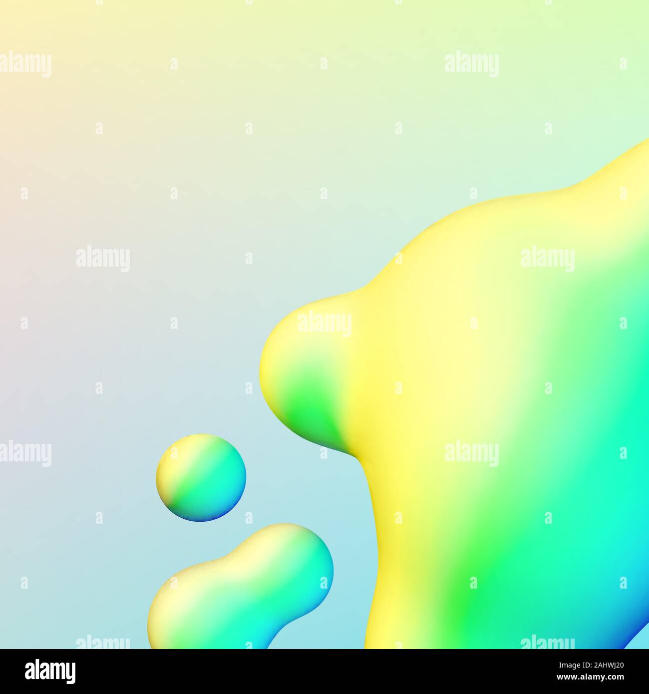 Fluid design liquid blobs with vibrant intense colors abstract ...