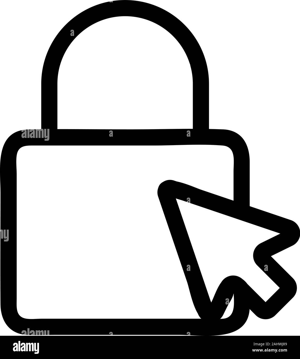 encryption files icon vector. Isolated contour symbol illustration ...