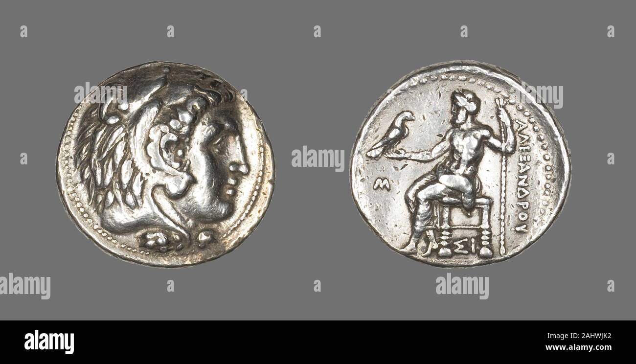 Ancient Greek. Tetradrachm (Coin) Portraying Alexander the Great. 336 ...