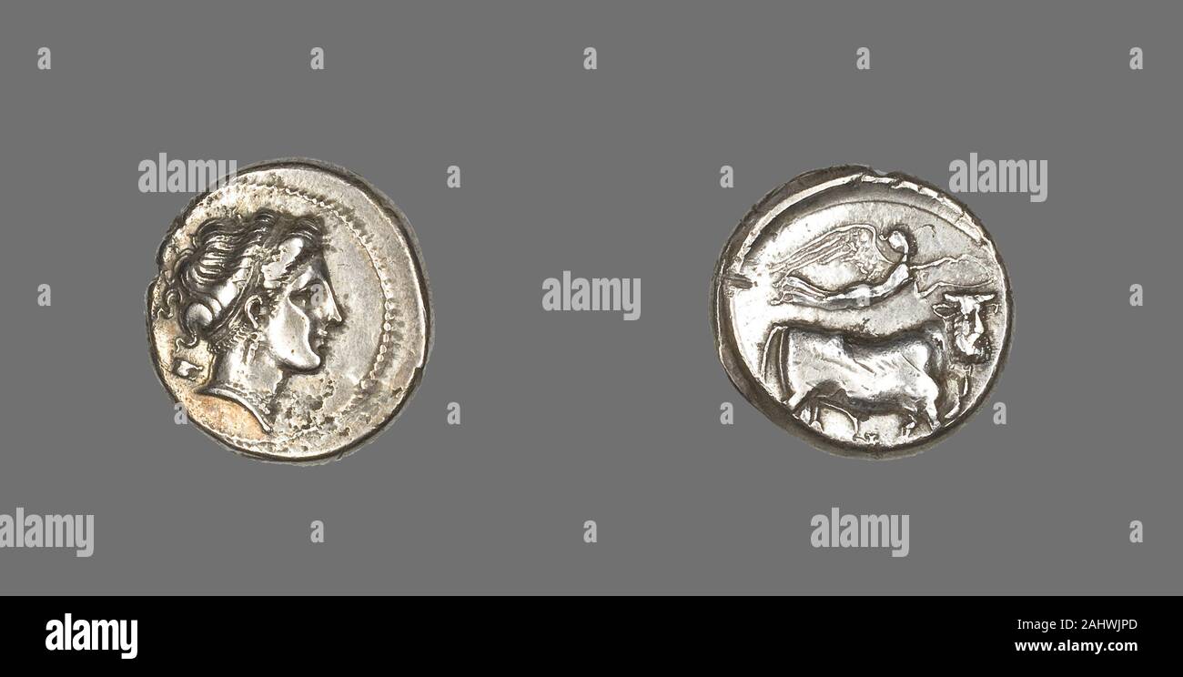 Ancient Greek. Stater Coin Depicting the Nymph Parthenope. 325 BC–241 ...