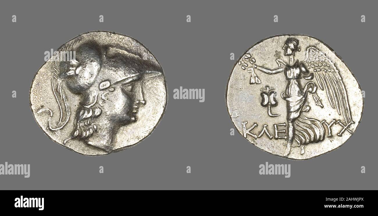 Ancient Greek. Tetradrachm (Coin) Depicting the Goddess Athena. 190 BC ...