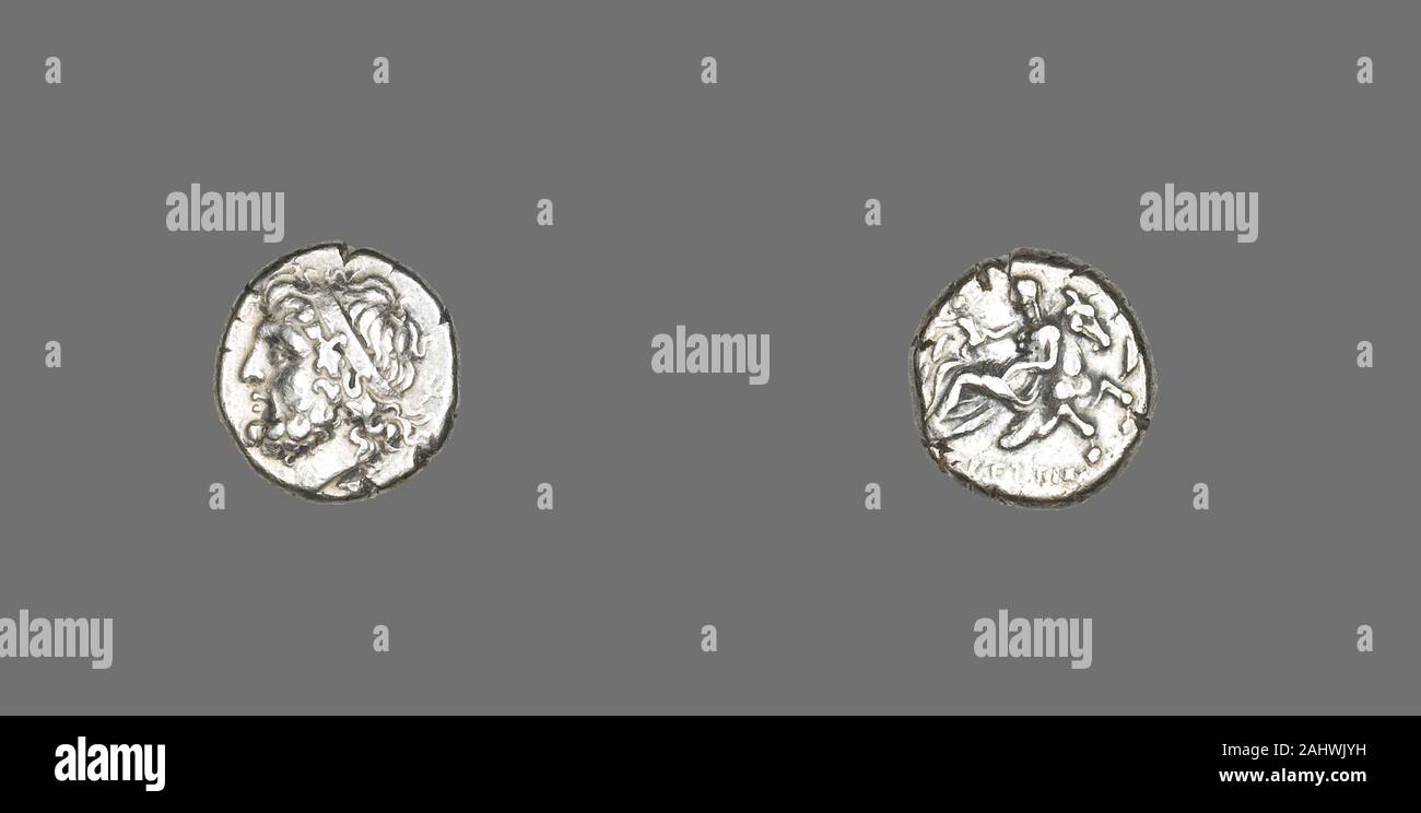 Ancient Greek. Hemidrachm (Coin) Depicting Poseidon. 300 BC–201 BC ...