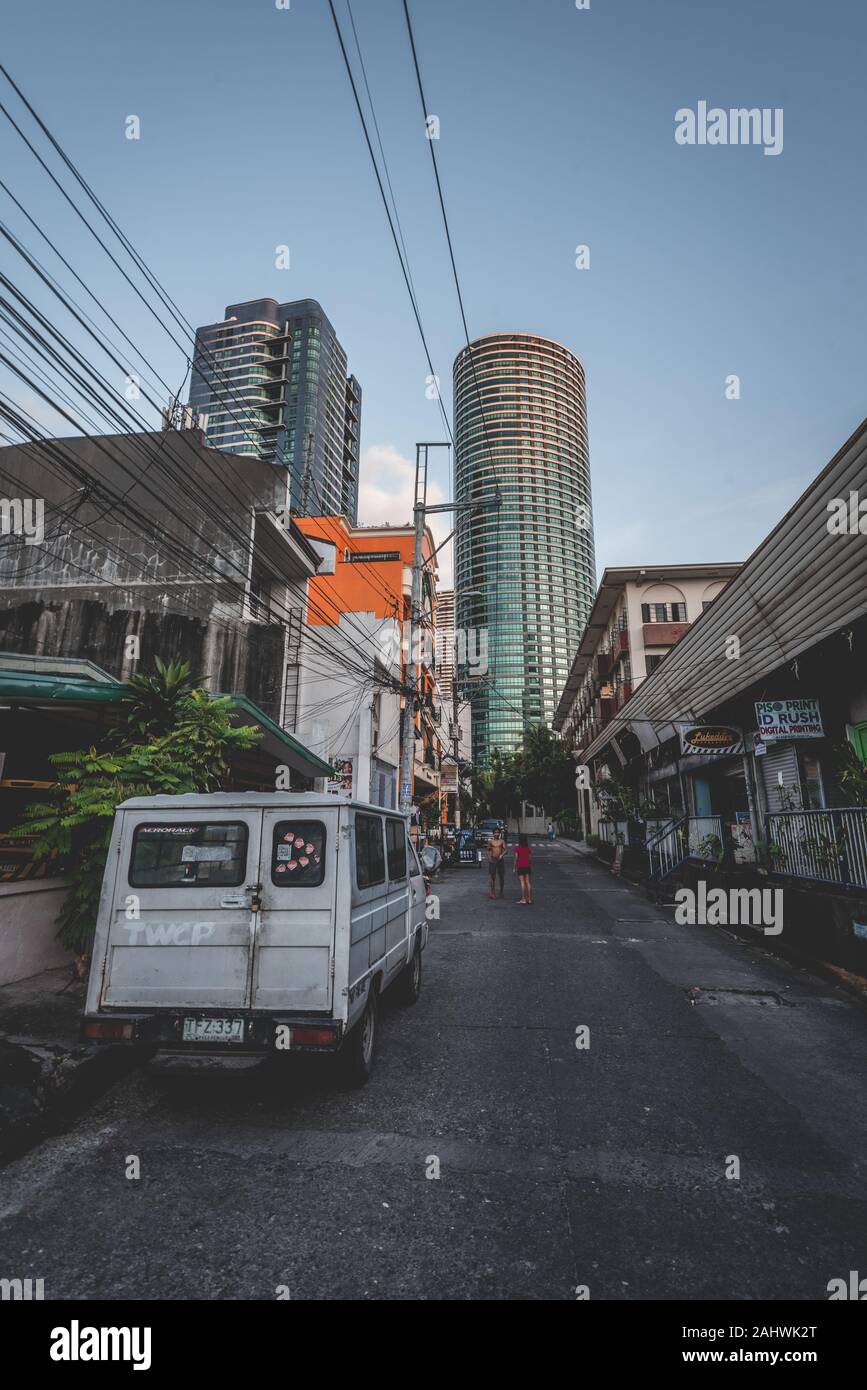 A street in Poblacion, Makati, in Metro Manila, Philippines Stock Photo ...