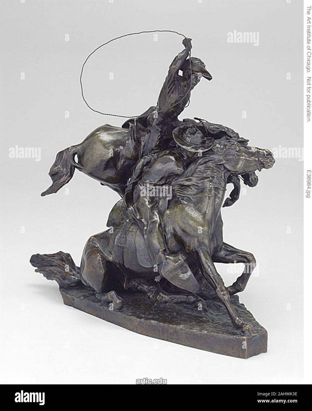 Solon Hannibal Borglum (Sculptor). Lassoing Wild Horses. 1898. Paris ...