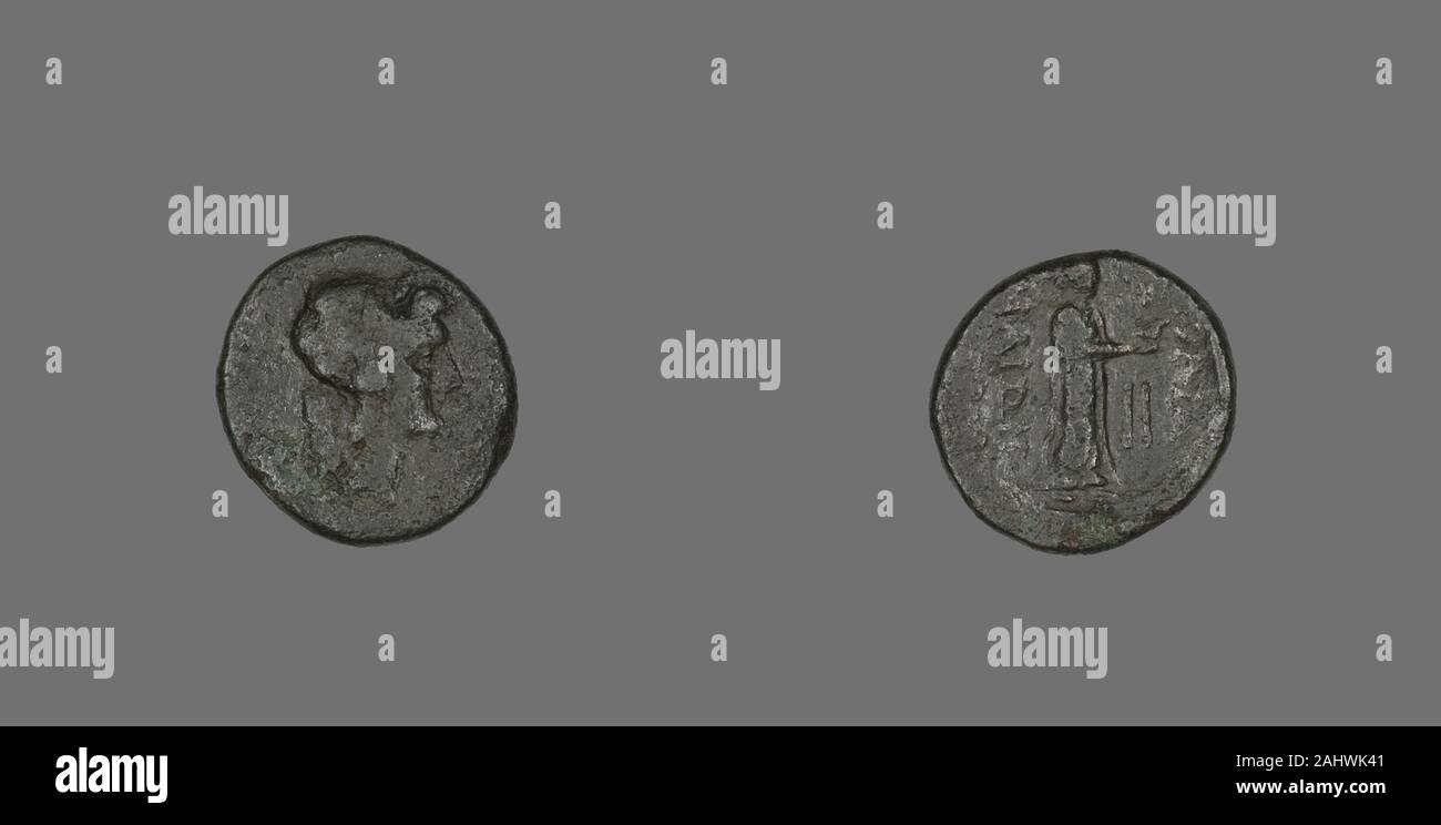 Ancient Greek. Hexas (Coin) Depicting the God Apollo. 300 BC–200 BC ...
