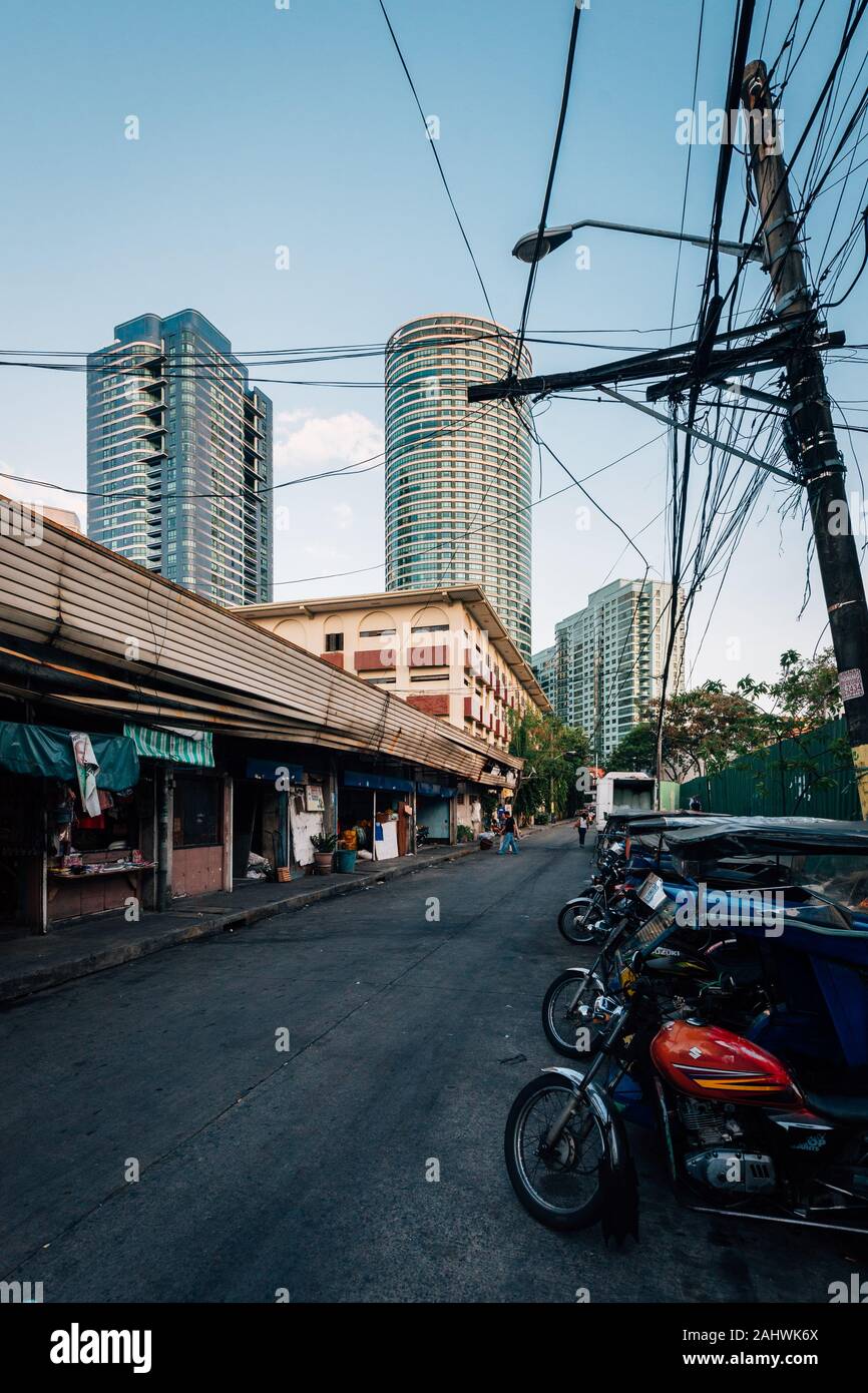 Street scene in Poblacion, Makati, in Manila, The Philippines Stock ...