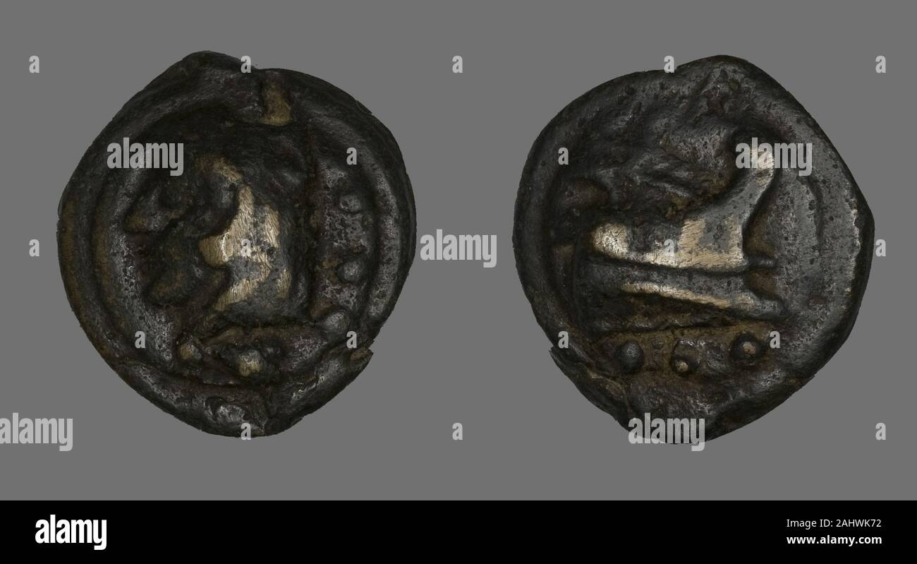 Ancient Roman. Quadrans (Coin) Depicting the Hero Hercules. 225 BC–217 ...