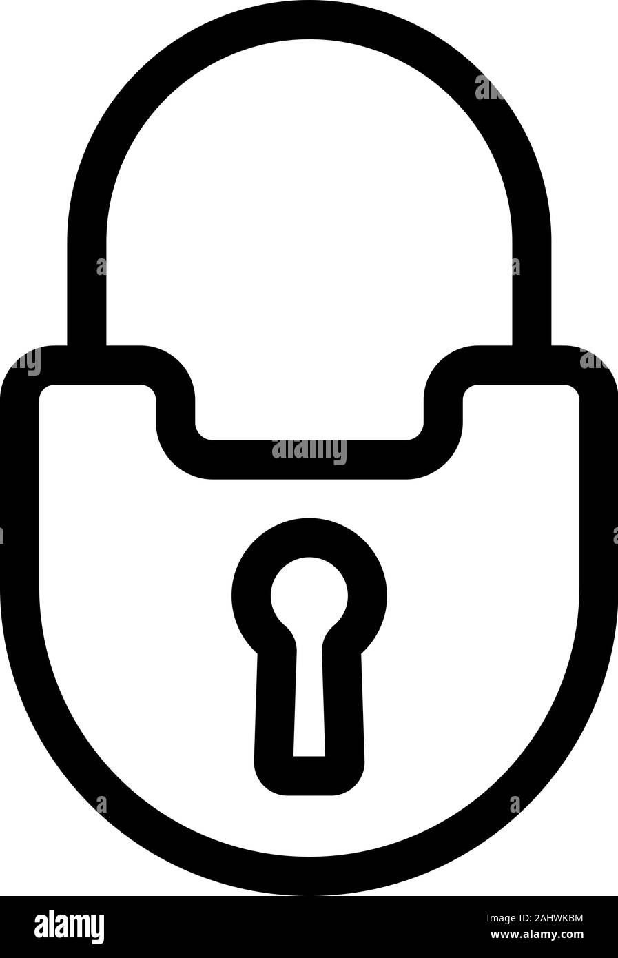 Door lock icon vector. Isolated contour symbol illustration Stock Vector Image & Art - Alamy
