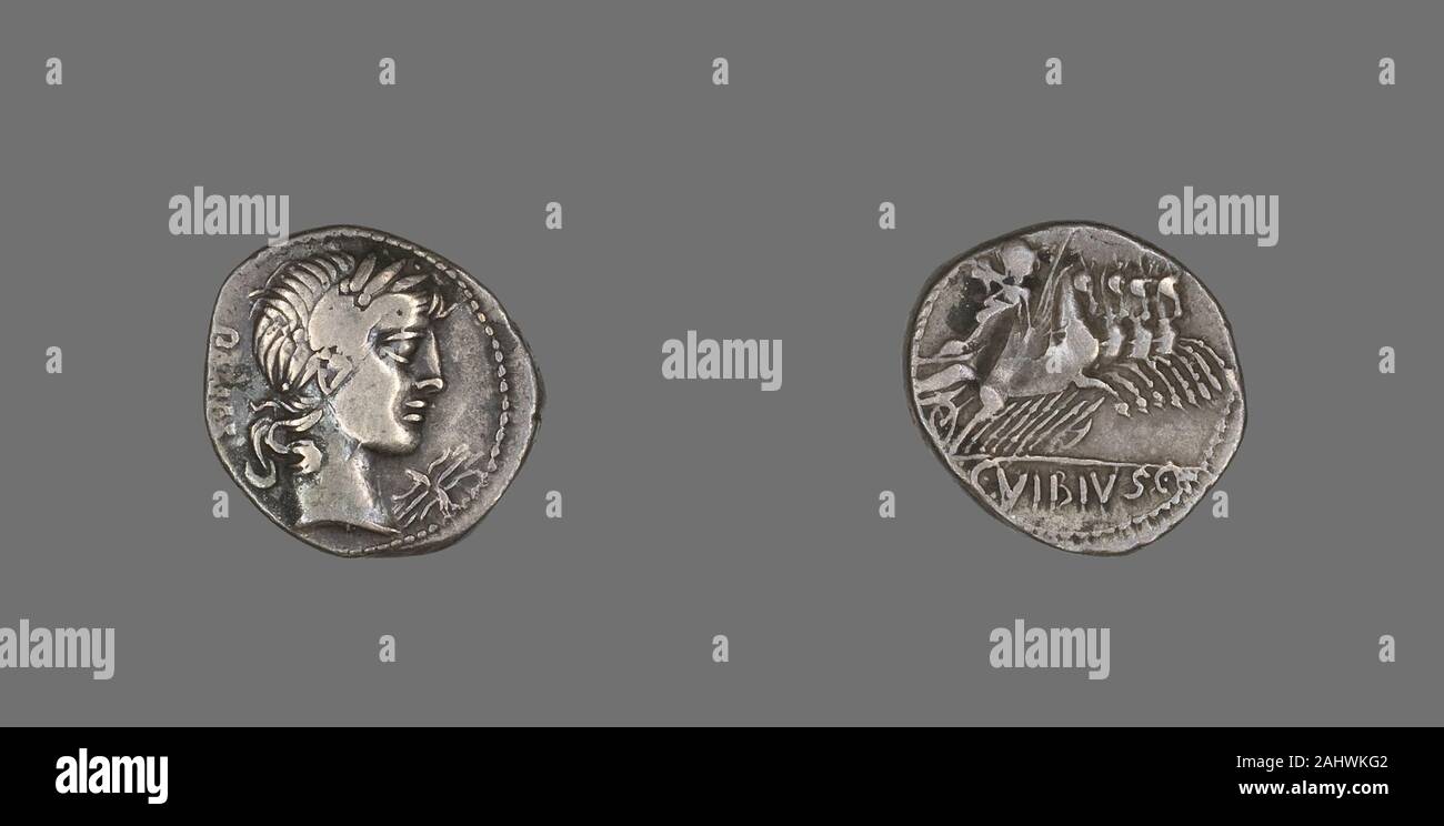 Ancient Roman. Denarius (Coin) Depicting the God Apollo. 90 BC. Italy ...