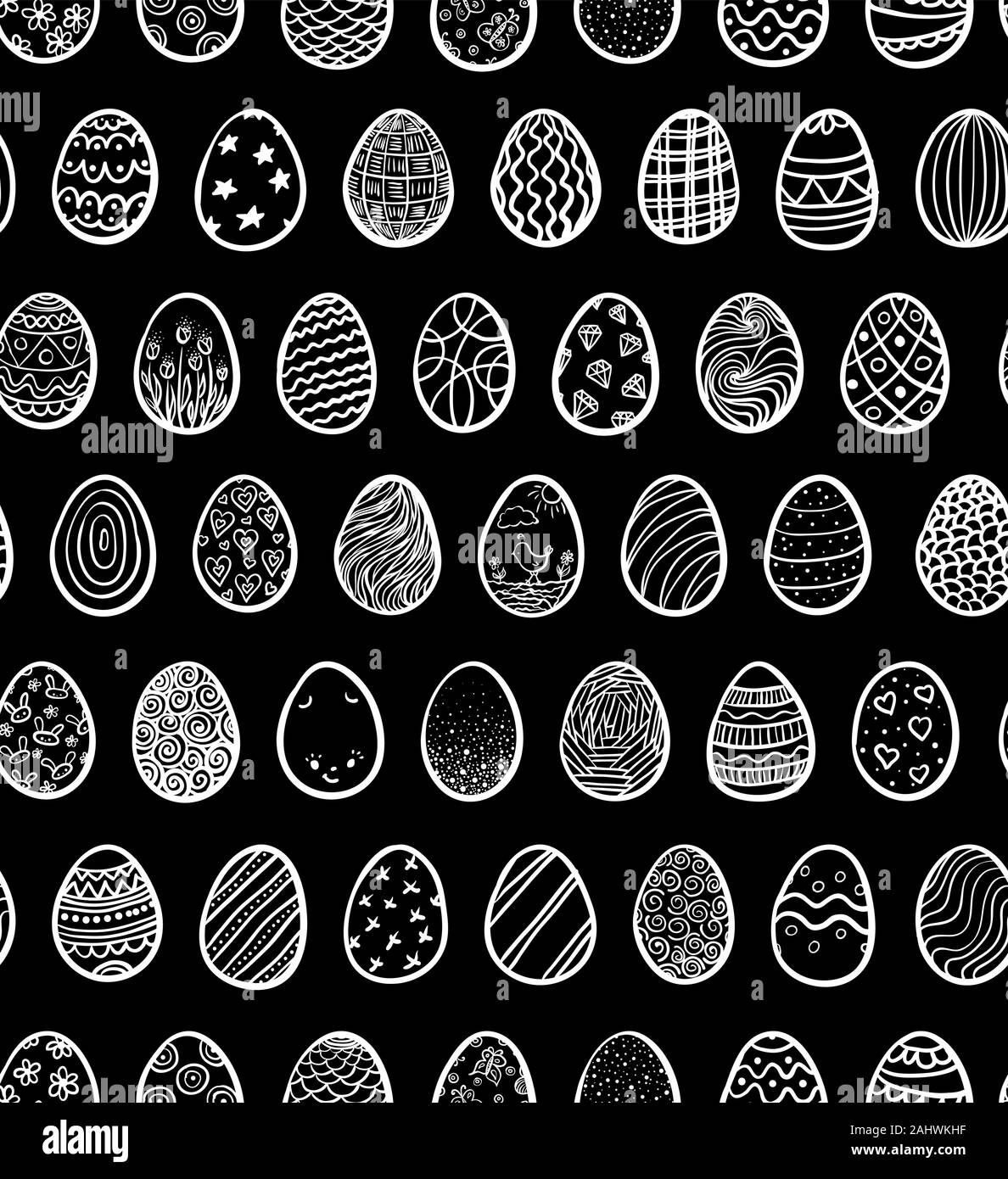 Seamless background for Happy Easter with eggs, vector illustration ...