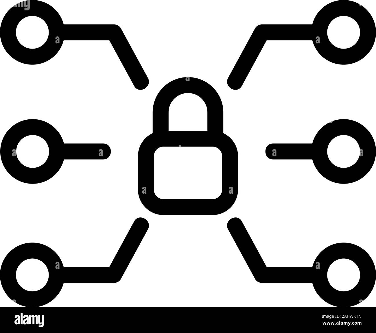 multifunctional lock icon vector. Isolated contour symbol illustration Stock Vector Image & Art ...