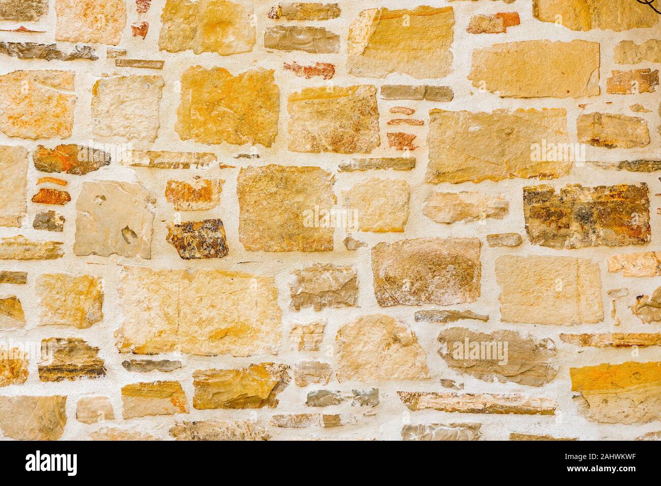 Old stone brick wall pattern texture background. Old wall of ancient ...