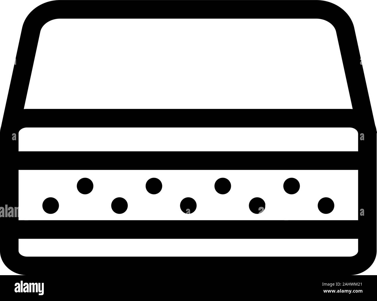mattress from the letex icon vector. Isolated contour symbol ...