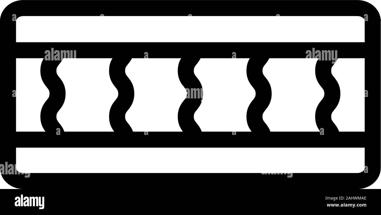 mattress icon vector. Isolated contour symbol illustration Stock Vector ...