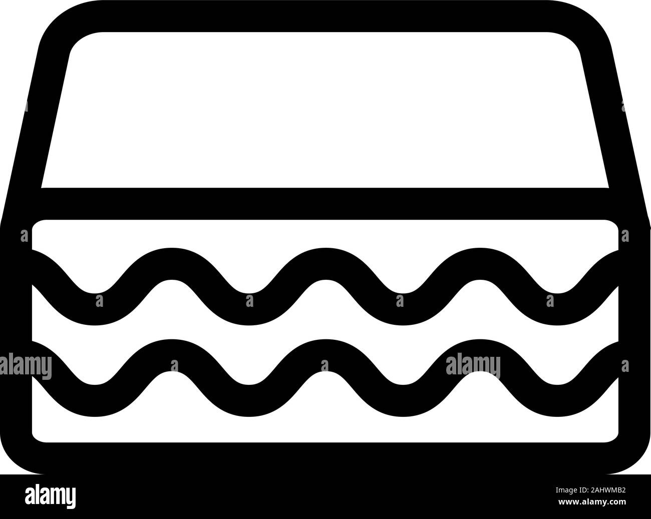 mattress icon vector. Isolated contour symbol illustration Stock Vector ...