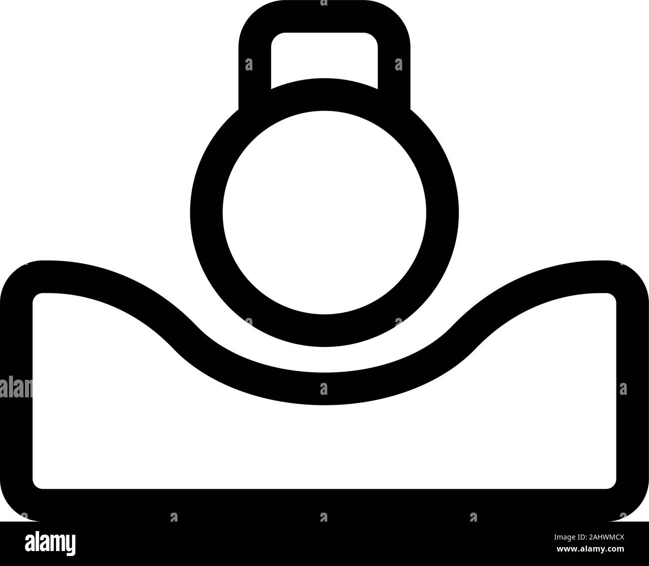 Elastic material icon vector. Isolated contour symbol illustration ...