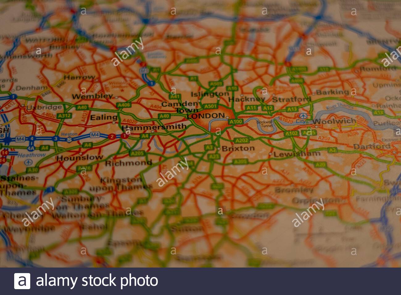 Thames River Map High Resolution Stock Photography and Images - Alamy