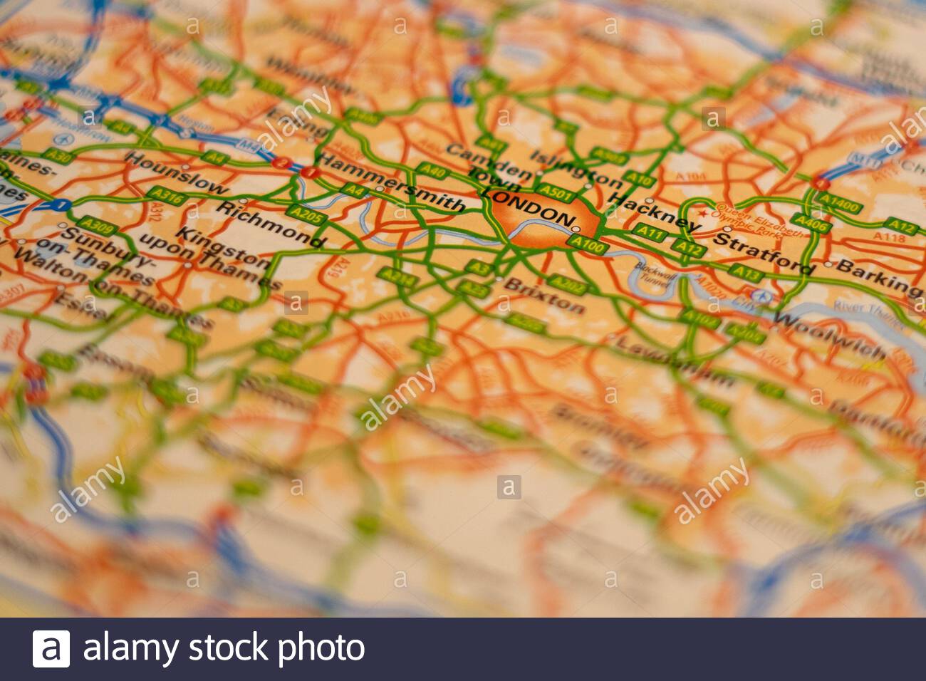 Thames River Map High Resolution Stock Photography and Images - Alamy