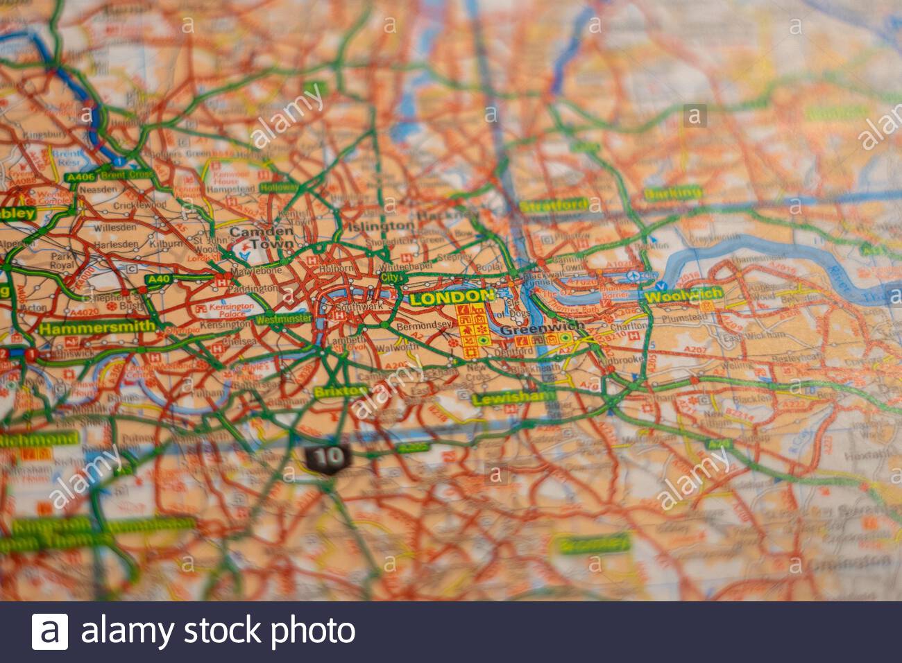 Thames River Map High Resolution Stock Photography and Images - Alamy