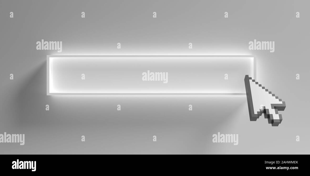 Selection concept. Mouse cursor pointer on blank empty white ...