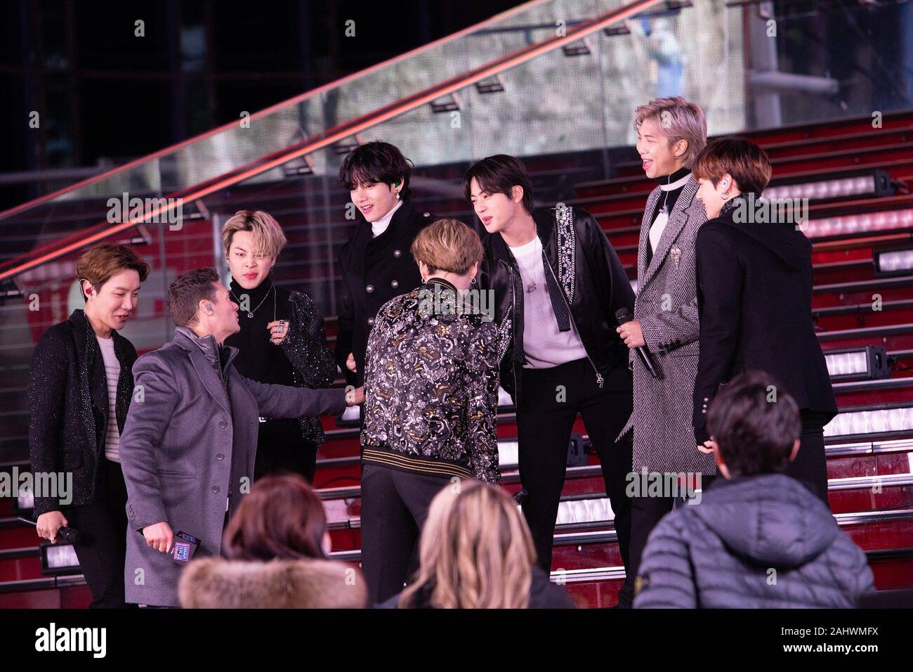 New York, NY, USA. 31st Dec, 2019. BTS in attendance for Times Square ...